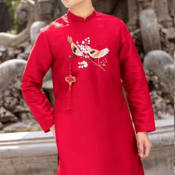 Ao Dais | New Ao Dai Gam Nam Theu Vietnamese Mens Modern Contemporary ...